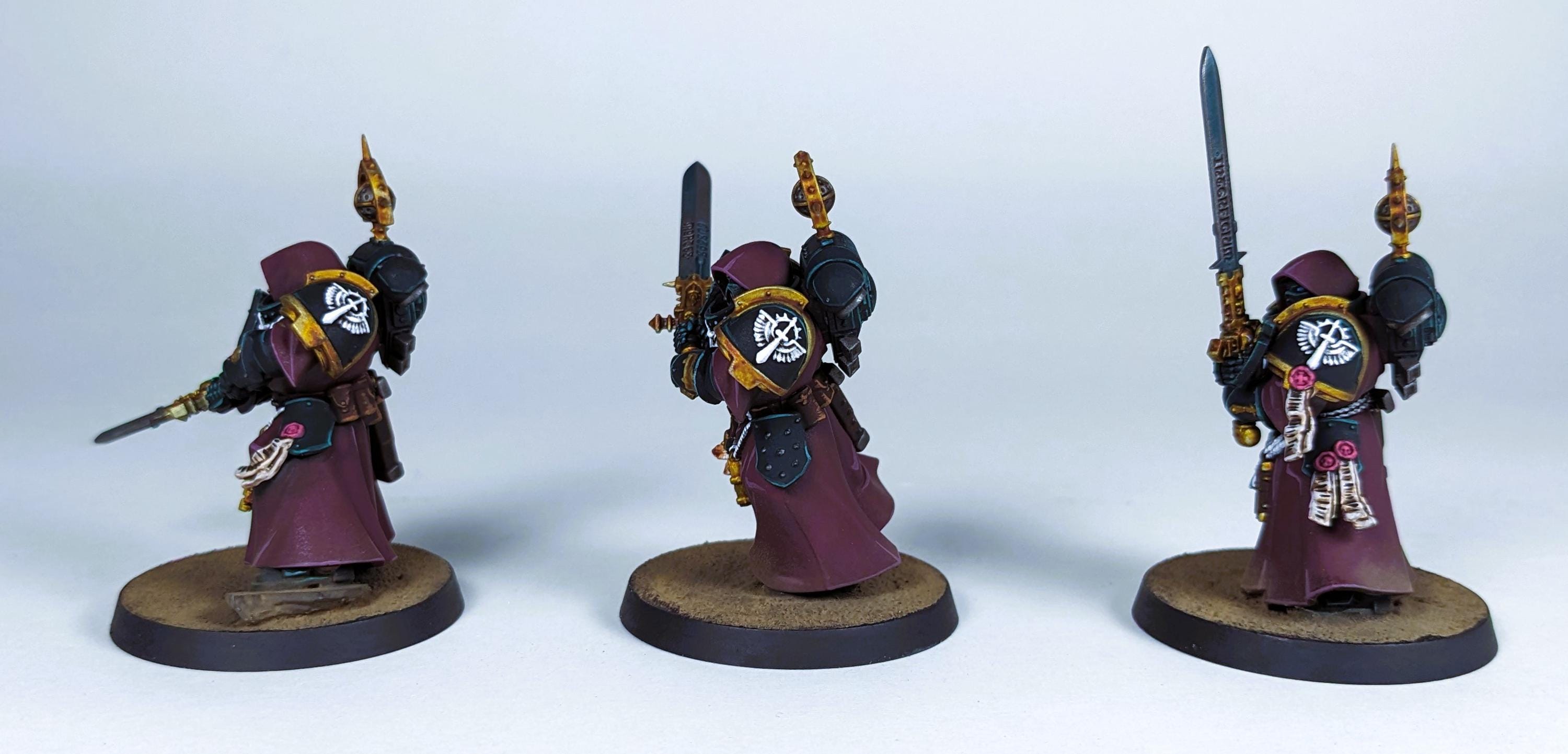 Commission - 3x Painted Dark Angels Inner Circle Companions Space ...