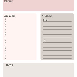 Bible Study Guide - Daily Devotional Template - Etsy