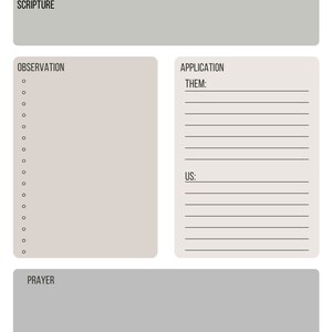 Bible Study Guide - Daily Devotional Template - Etsy