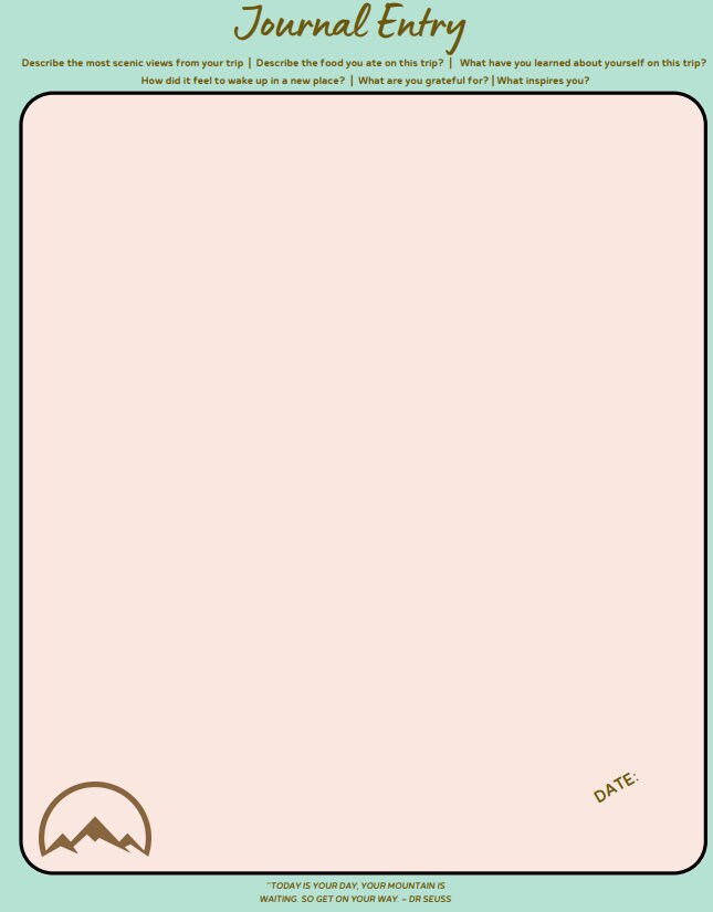 Travel Journal for Tween Teen Girls | Instant Download | Summer ...