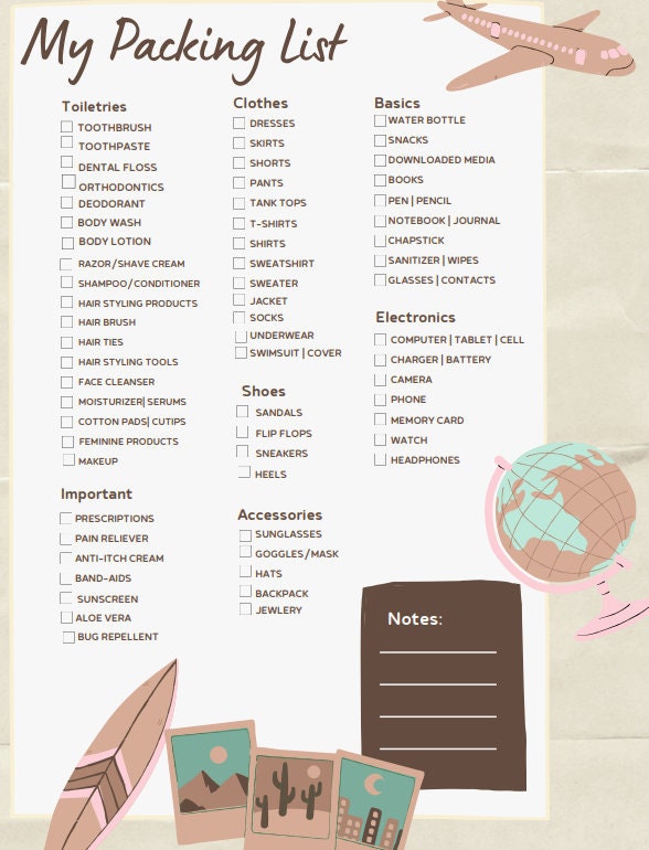 Travel Journal for Tween Teen Girls | Instant Download | Summer ...