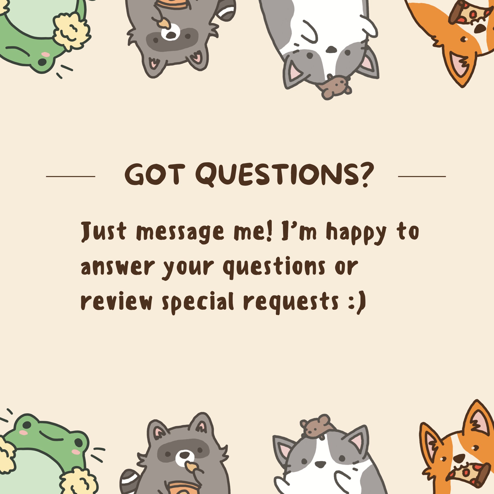 Custom Digital Art Commissions Cute Chubby Animal Art - Etsy