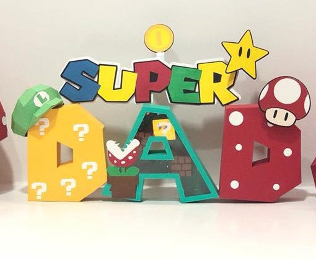 Super Bro 3D SVG Alphabet Letters - Etsy