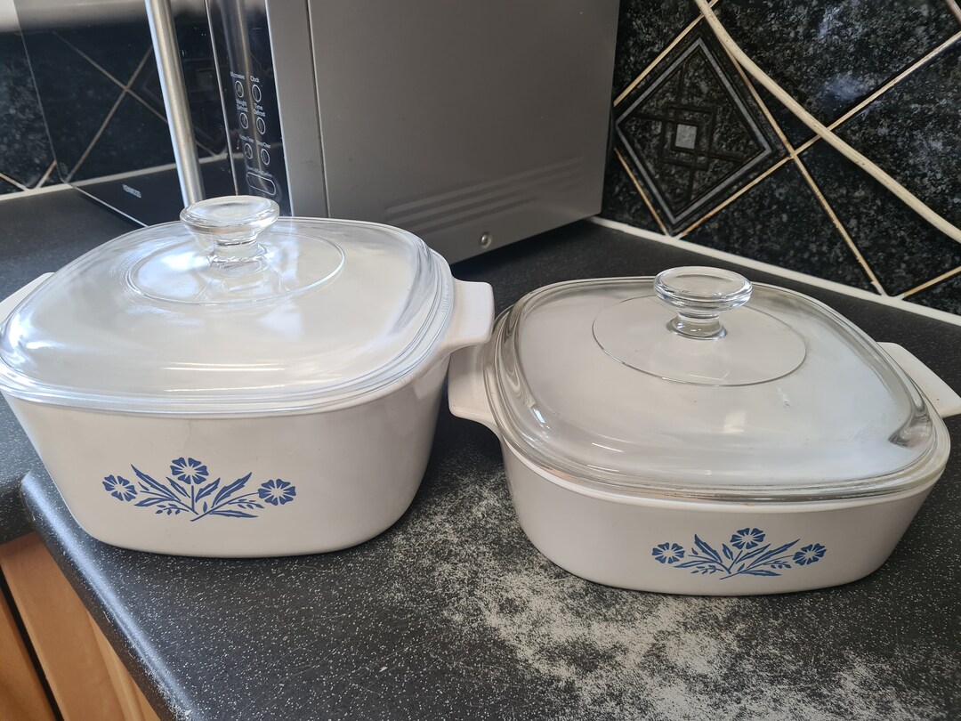 Rare Vintage Blue Corning Blue Set X 2 - Etsy