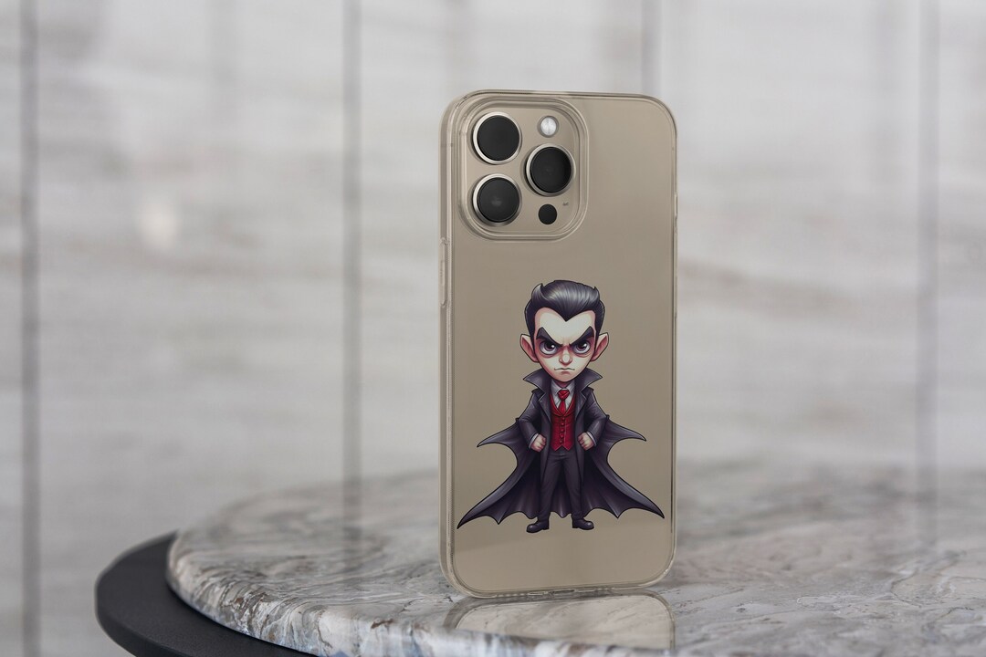 Cartoon Vampire Clear Cases for Iphones and Samsung Galaxy Phones ...