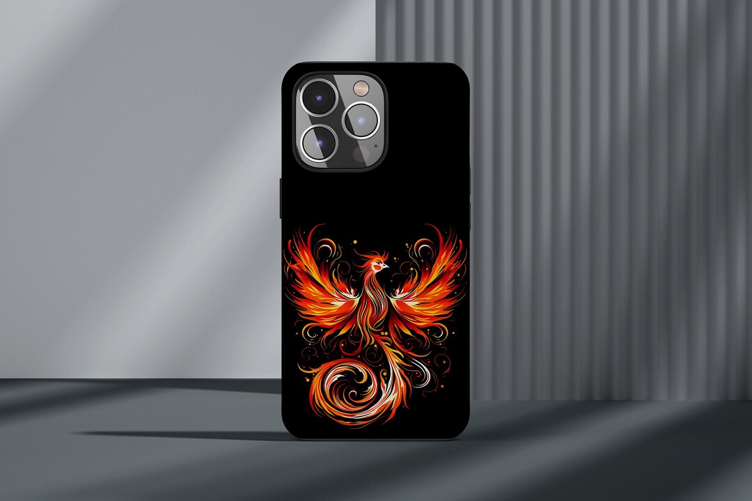 Folk Art Rise From the Ashes Phoenix Tough Cases for Iphones, Samsung Galaxy and Pixel Phones ...