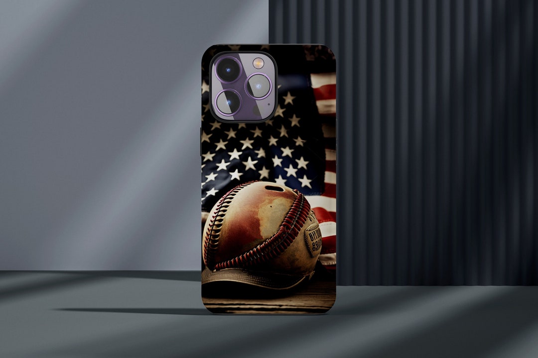 Red White and Blue Baseball Phone Case, iPhone Tough Phone Case ...