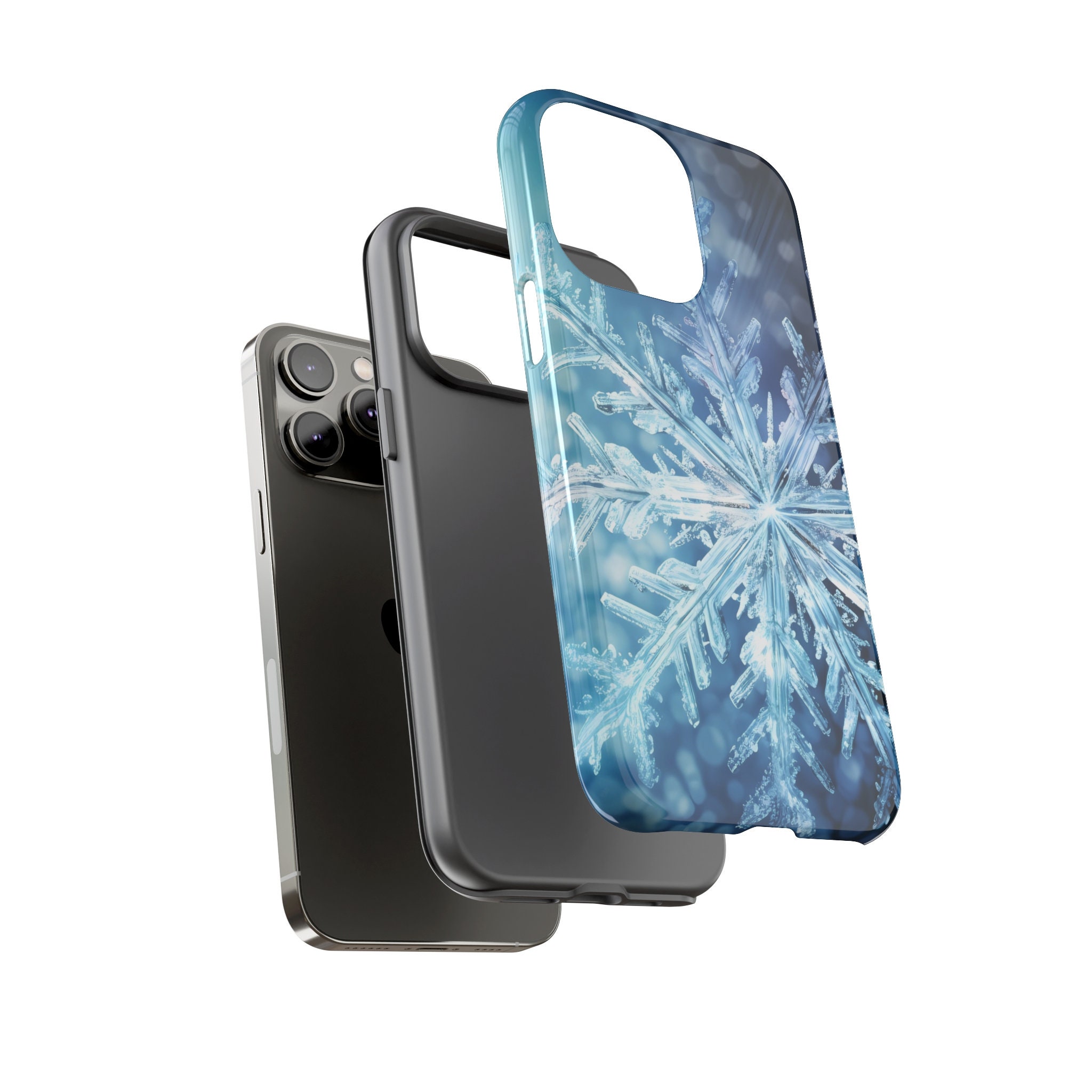 Crystal Blue Ice Snowflake Tough Cases for Iphones, Google Pixel and ...