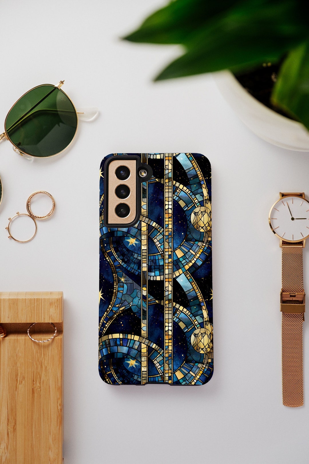 Celestial Stained Glass Phone Case, iPhone Tough Phone Case, Samsung ...