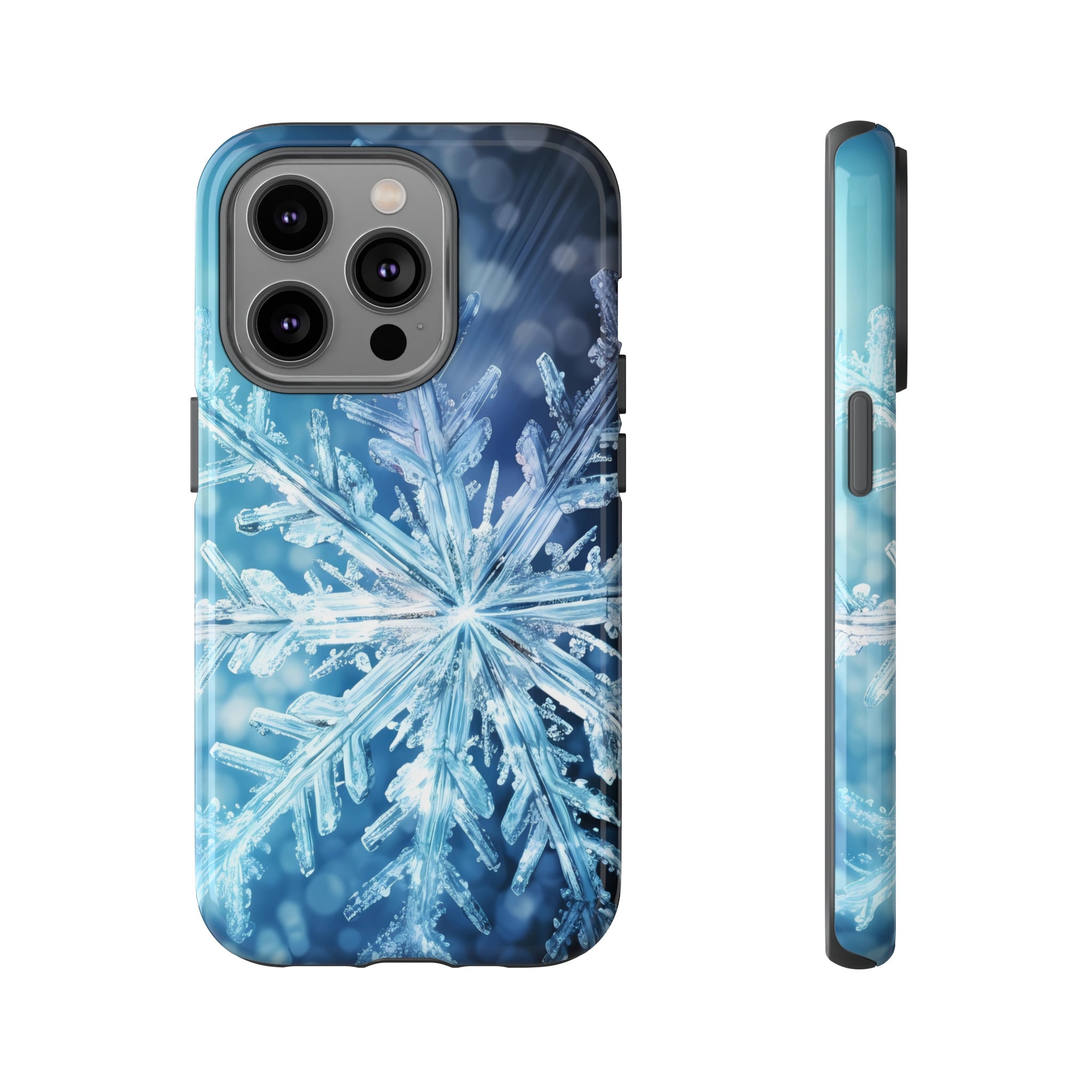 Crystal Blue Ice Snowflake Tough Cases for Iphones, Google Pixel and ...