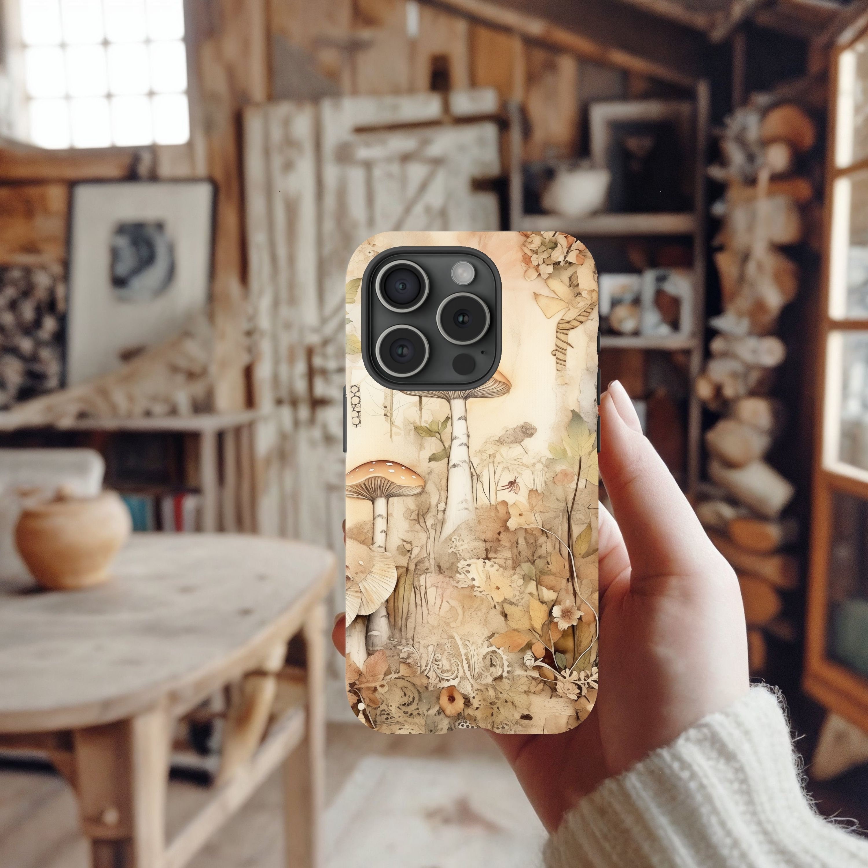 Dried Woodland Mushrooms Phone Case, iPhone Tough Phone Case, Samsung ...