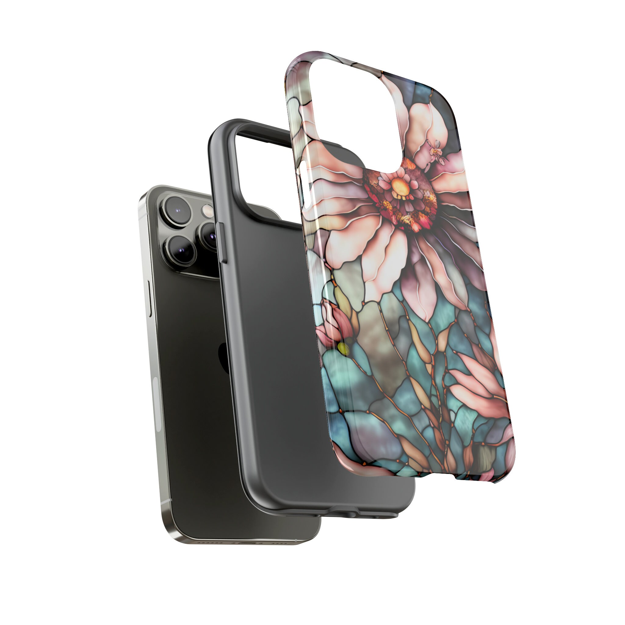 Floral Stained Glass Phone Case, iPhone Tough Phone Case, Samsung ...