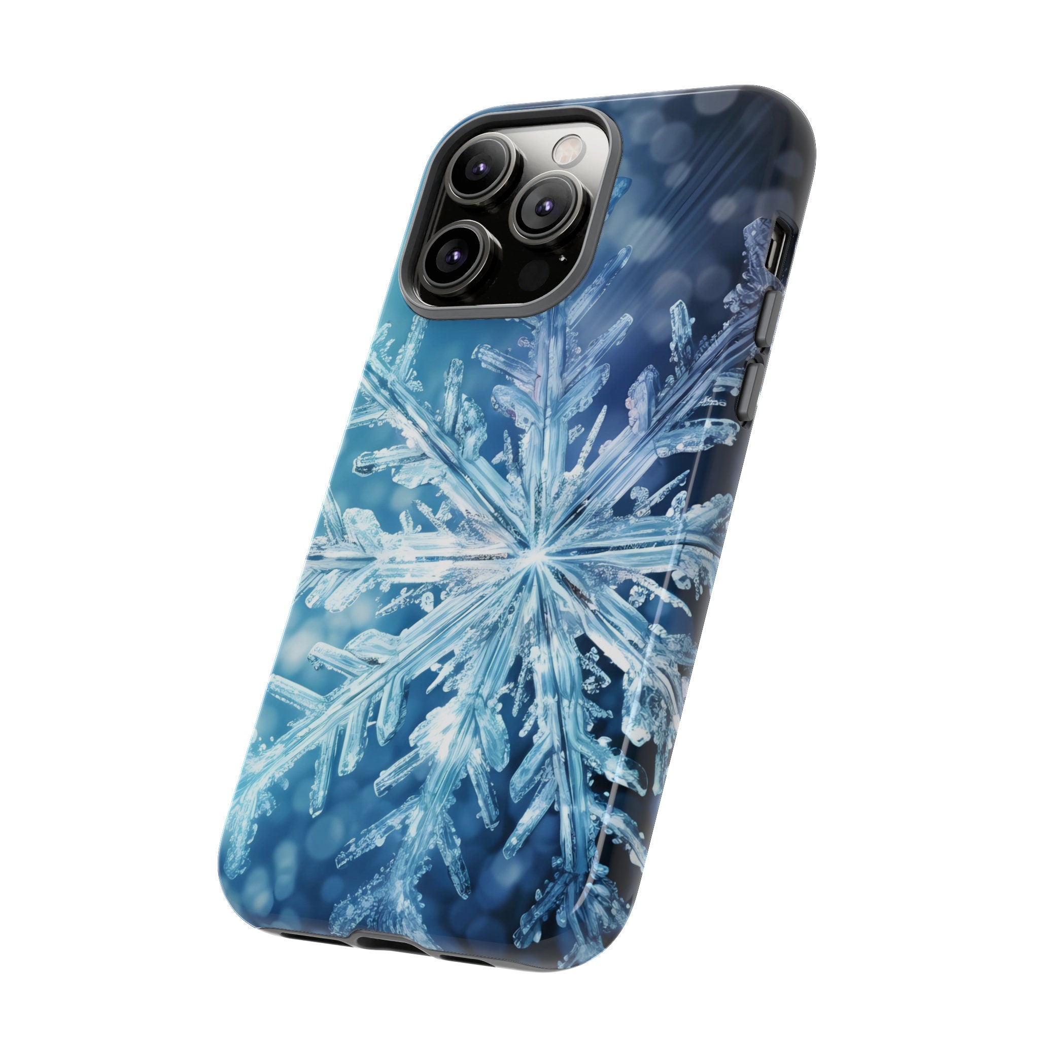 Crystal Blue Ice Snowflake Tough Cases for Iphones, Google Pixel and ...