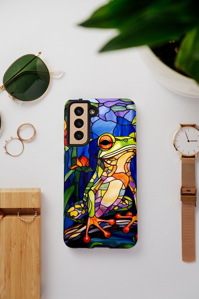 Stained Glass Red Eyed Tree Frog Phone Case, iPhone Tough Phone Case ...