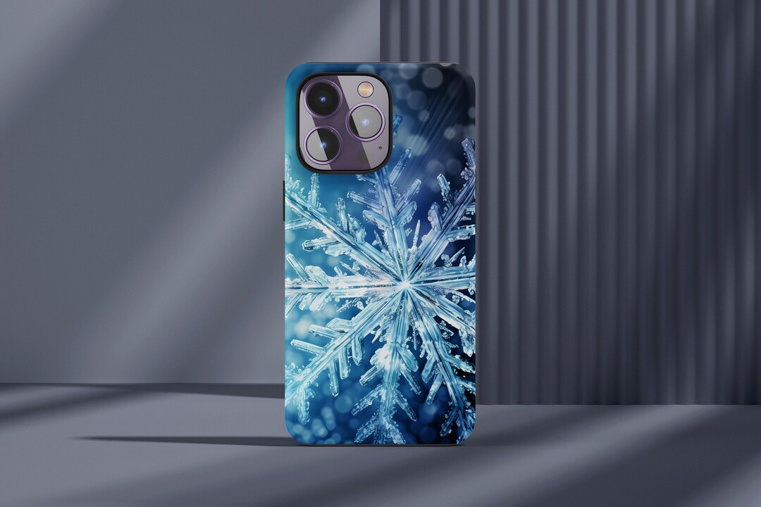 Crystal Blue Ice Snowflake Tough Cases for Iphones, Google Pixel and ...