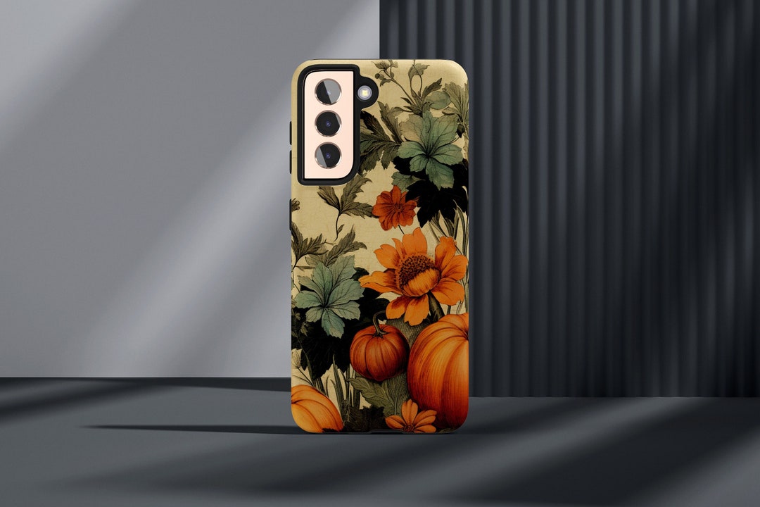 Vintage Fall Florals With Pumpkins Phone Case, Tough Phone Case ...