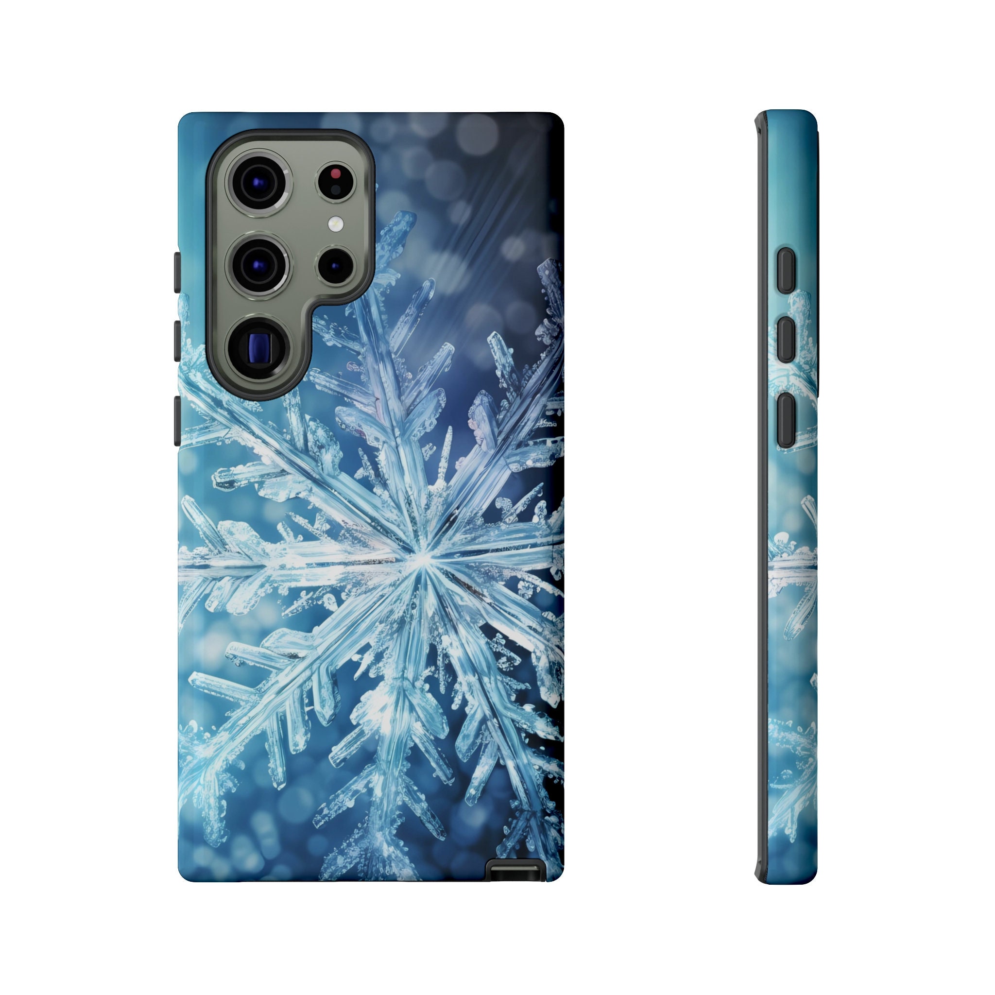 Crystal Blue Ice Snowflake Tough Cases for Iphones, Google Pixel and ...