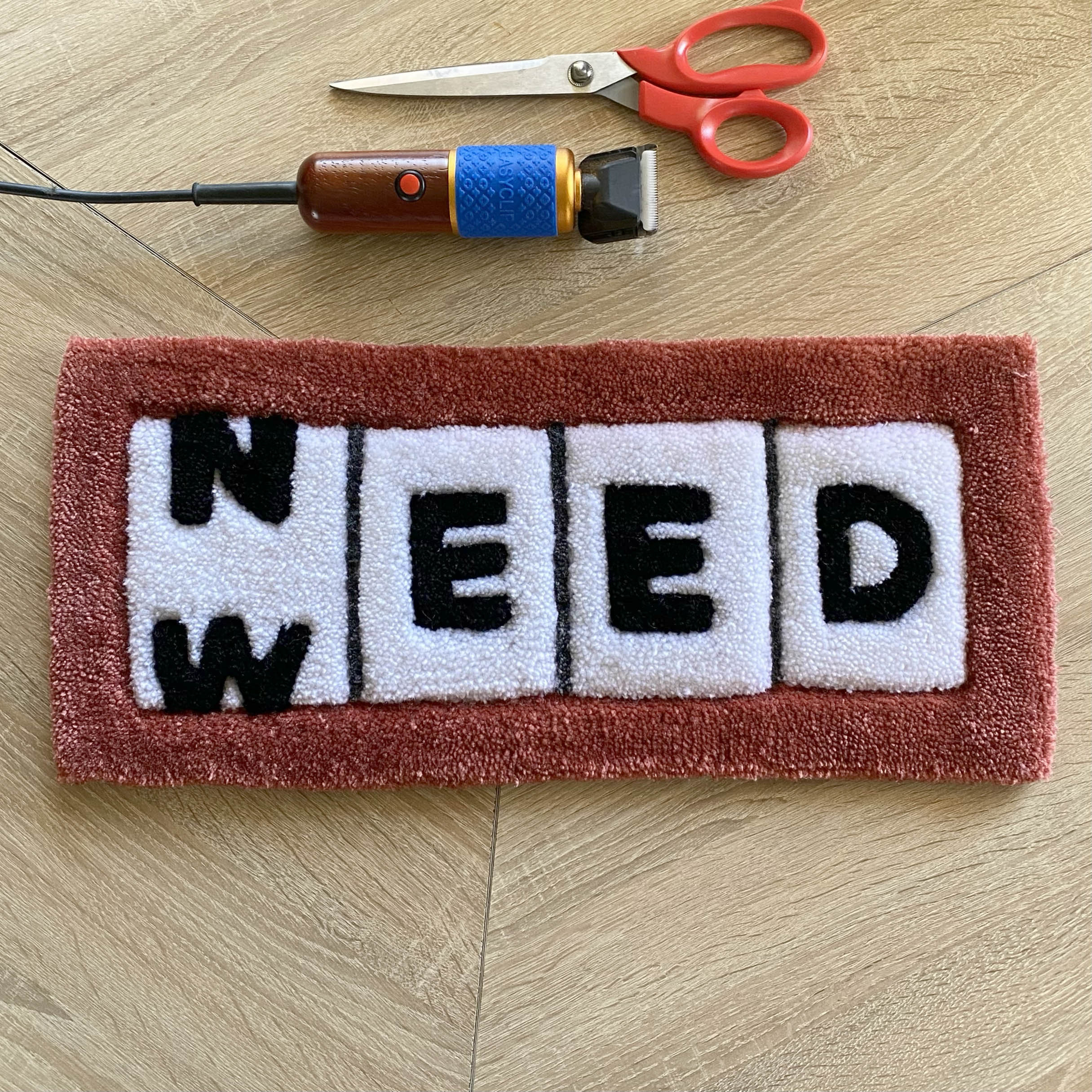 Need Weed Keyboard Rug L 420 Handmade Tufted Rug, Pink or Yellow ...