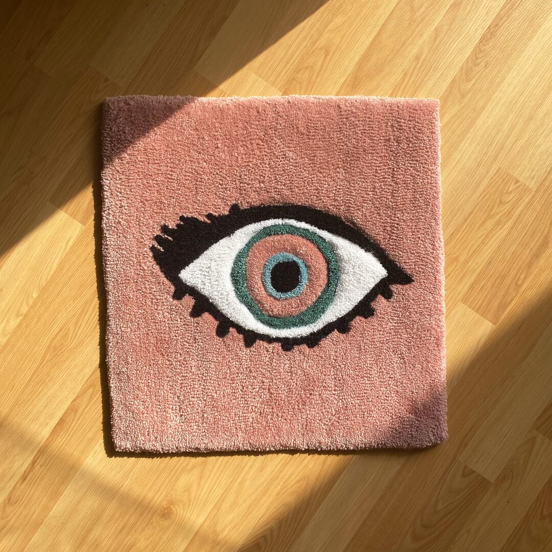 Bohemian Evil Eye Small Rug Handmade 50x50 Cm Eye Rug for Modern Home ...