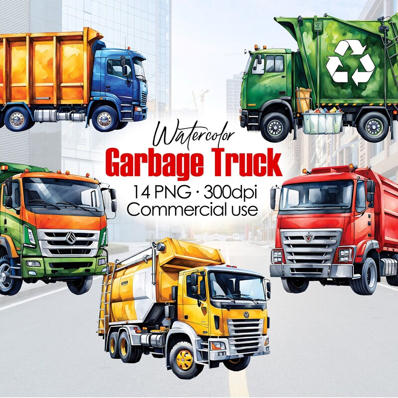 Garbage Truck Stencil - Etsy