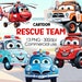 Rescue Team Clipart, Fire Truck, Police Car, Helicopter, Ambulance ...