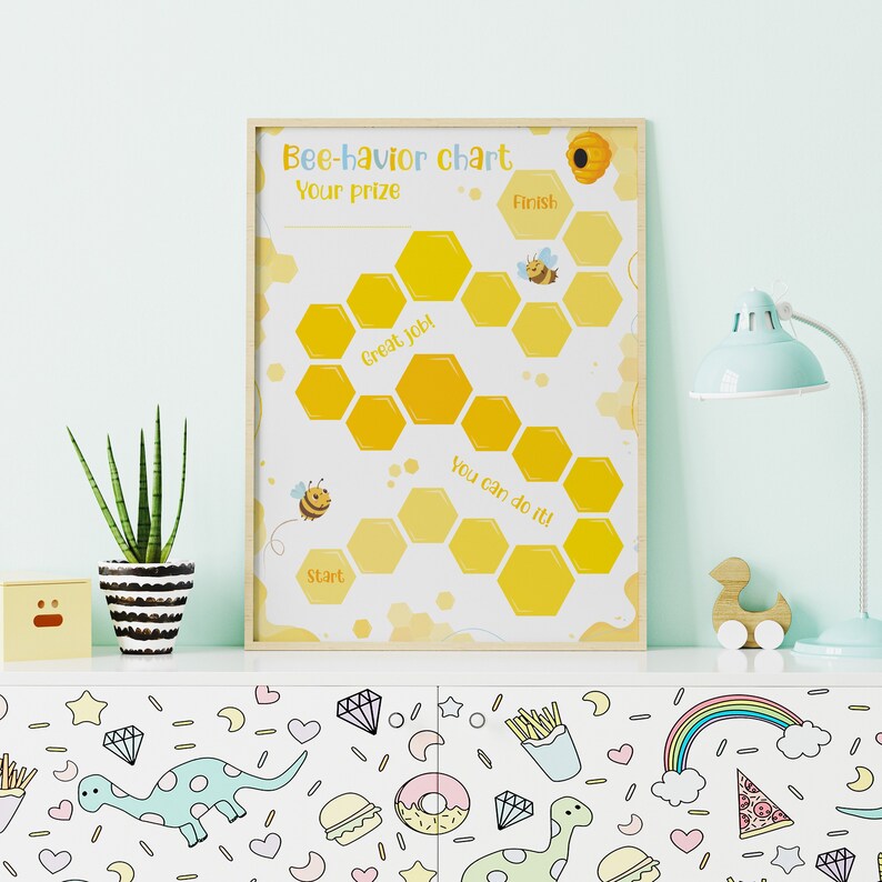 Good Behavior Chart Printable for Kids, Chore Chart, Bee-havior Chart ...