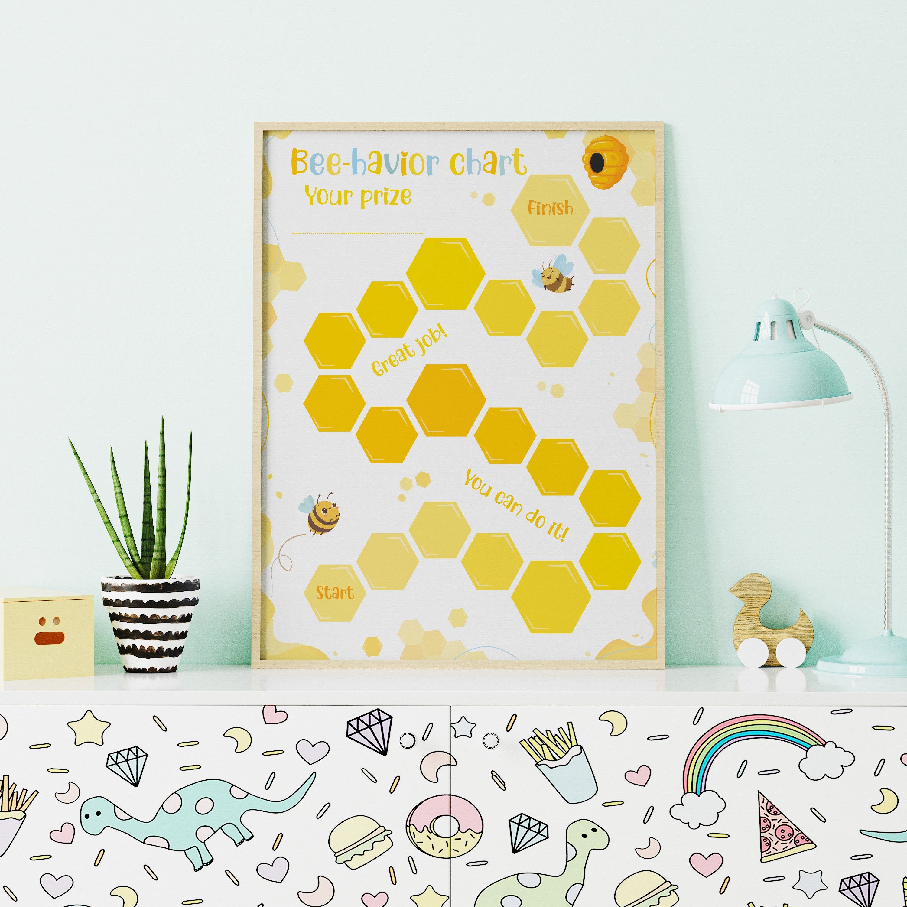 Good Behavior Chart Printable for Kids, Chore Chart, Bee-havior Chart ...