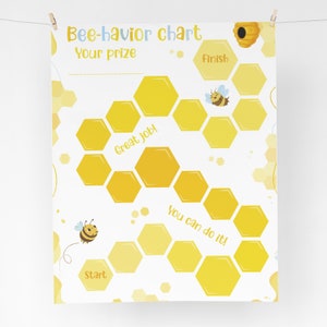 Good Behavior Chart Printable for Kids, Chore Chart, Bee-havior Chart ...