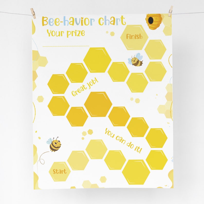 Good Behavior Chart Printable for Kids, Chore Chart, Bee-havior Chart ...