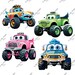 Monster Truck Clipart, Cute off Road Cars PNG, Cartoon Monster Cars for ...