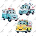 Rescue Team Clipart, Fire Truck, Police Car, Helicopter, Ambulance ...