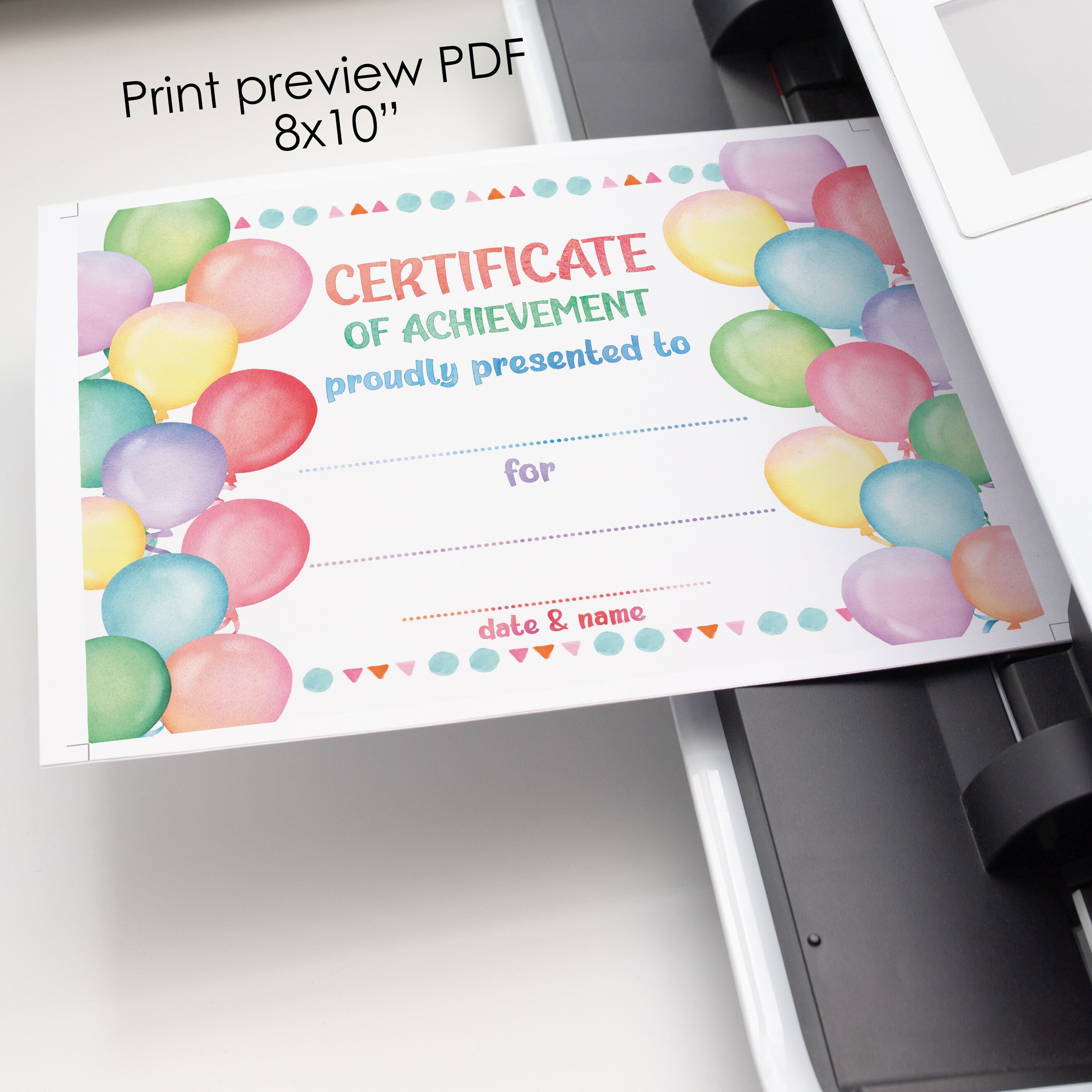 Certificate of Achievement, Printable Diploma for Kids, School Award ...