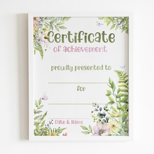 Certificate of Achievement, Printable Diploma for Girl, Bravery Poster ...