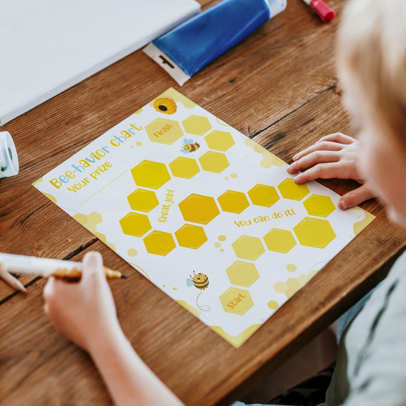 Good Behavior Chart Printable for Kids, Chore Chart, Bee-havior Chart ...