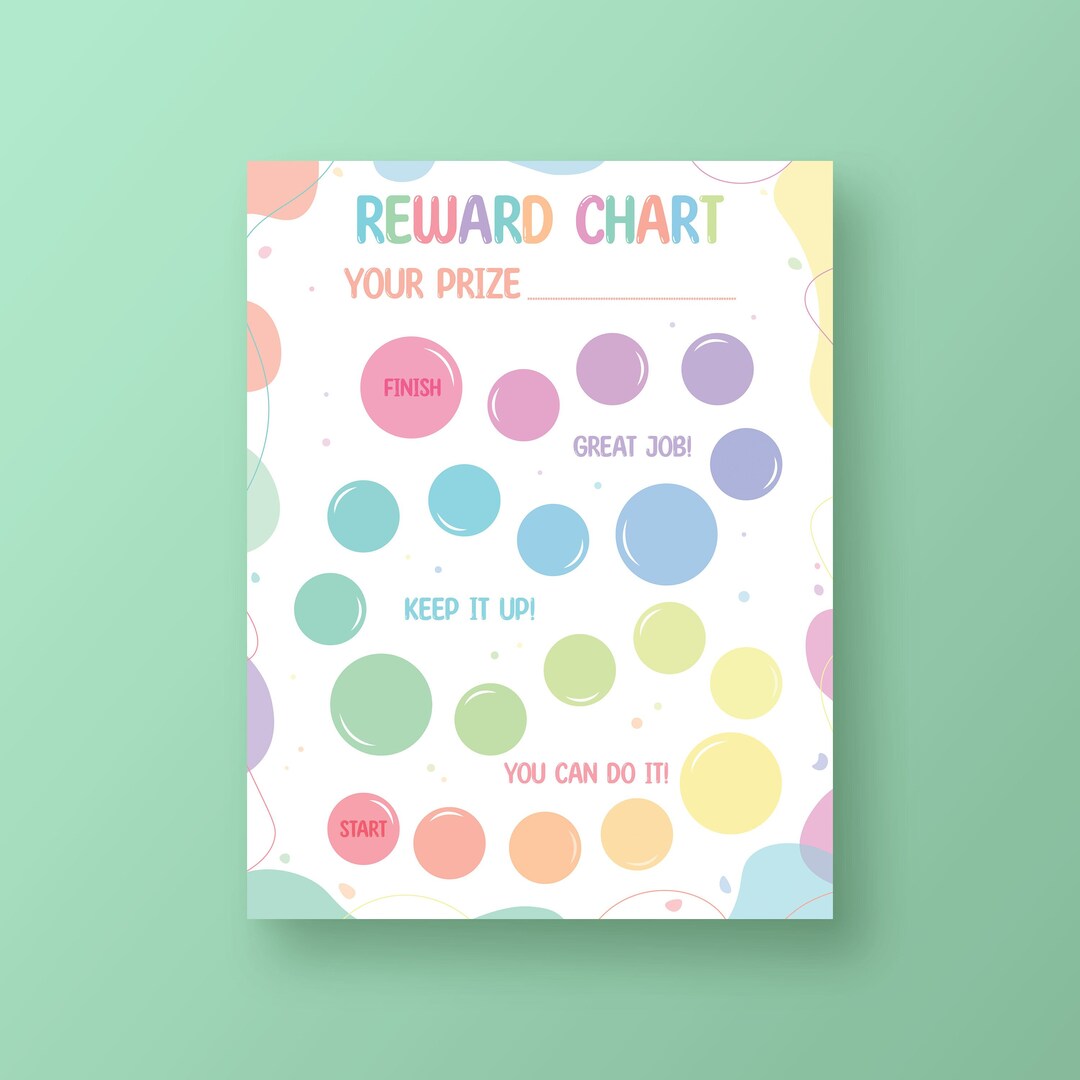 Potty Training Chart for Toddler Printable, 20 Tasks, Reward Poster for ...