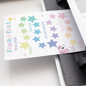 Printable Rainbow Reward Chart for Girls, 20 Tasks, Toddler Potty ...