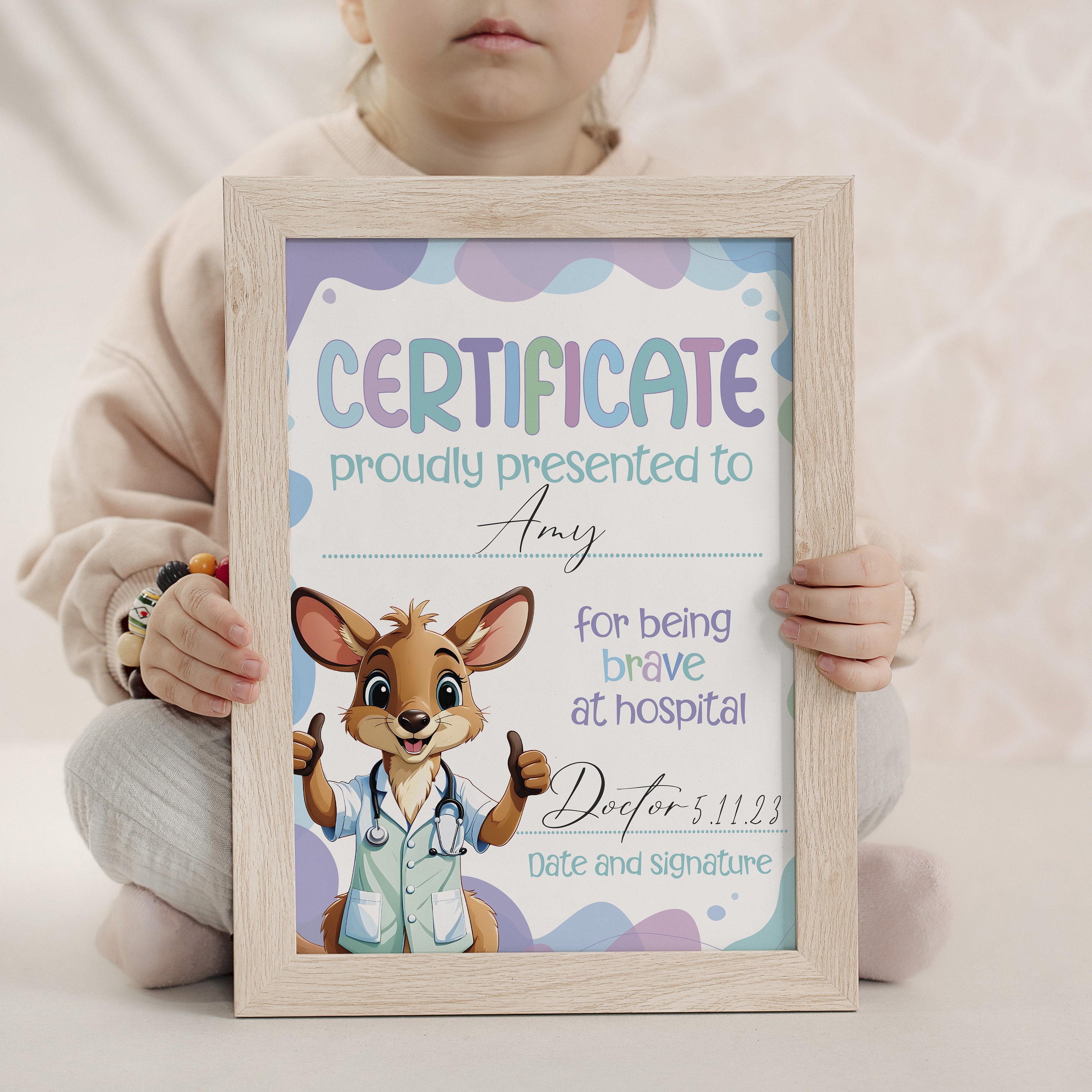Hospital Visit Certificate for Kids, Printable Bravery Diploma, Award ...