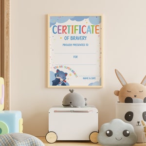 Certificate of Achievement, Printable Diploma of Bravery for Kid, Being ...