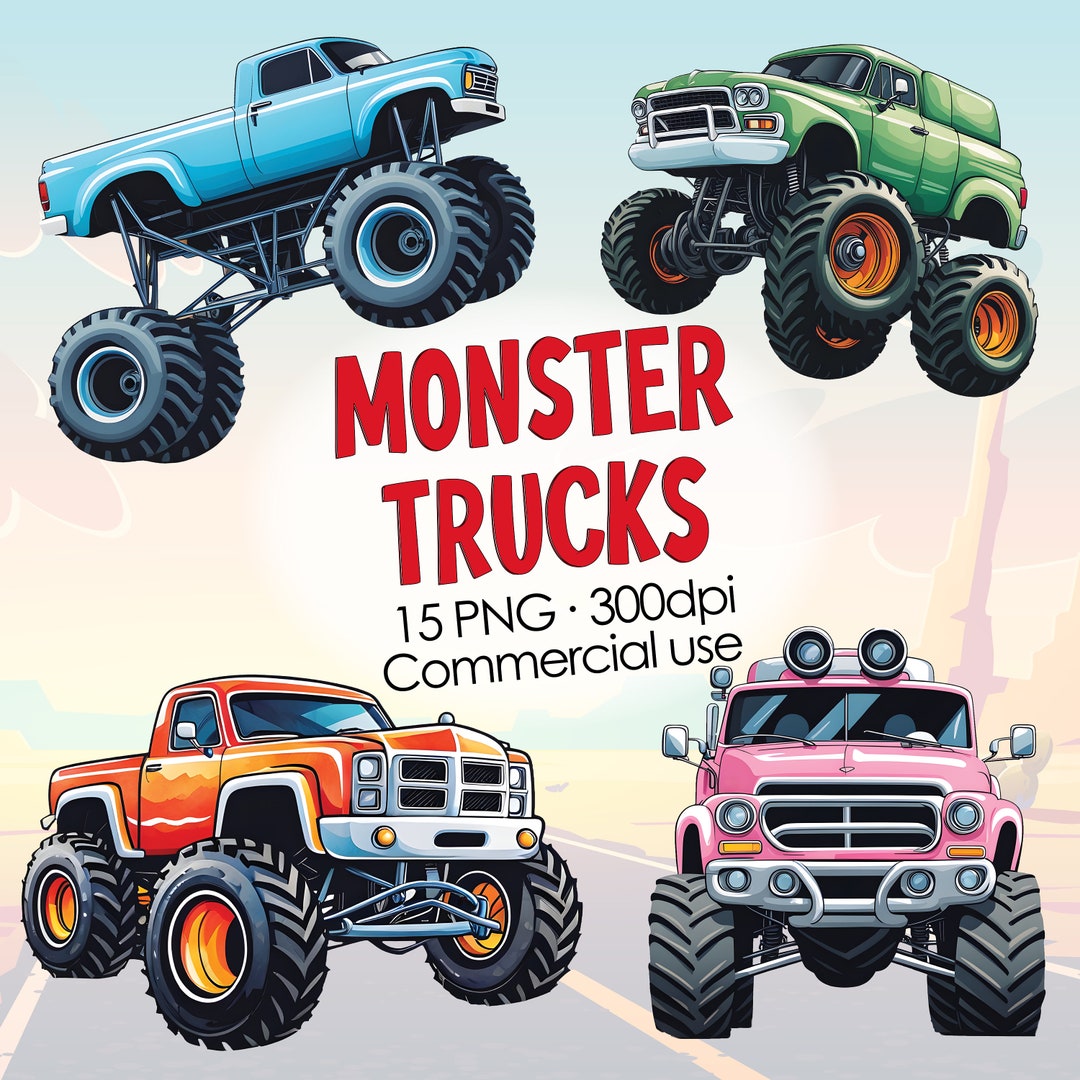 Monster Truck PNG, Cartoon Clipart, High Quality, Extreme Vehicle, Big ...