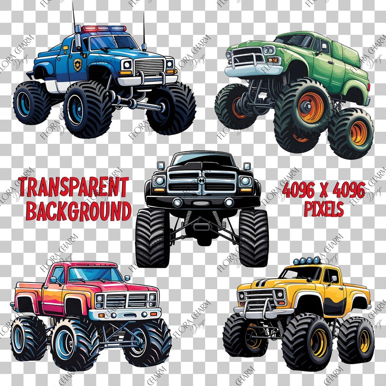 Monster Truck PNG, Cartoon Clipart, High Quality, Extreme Vehicle, Big ...