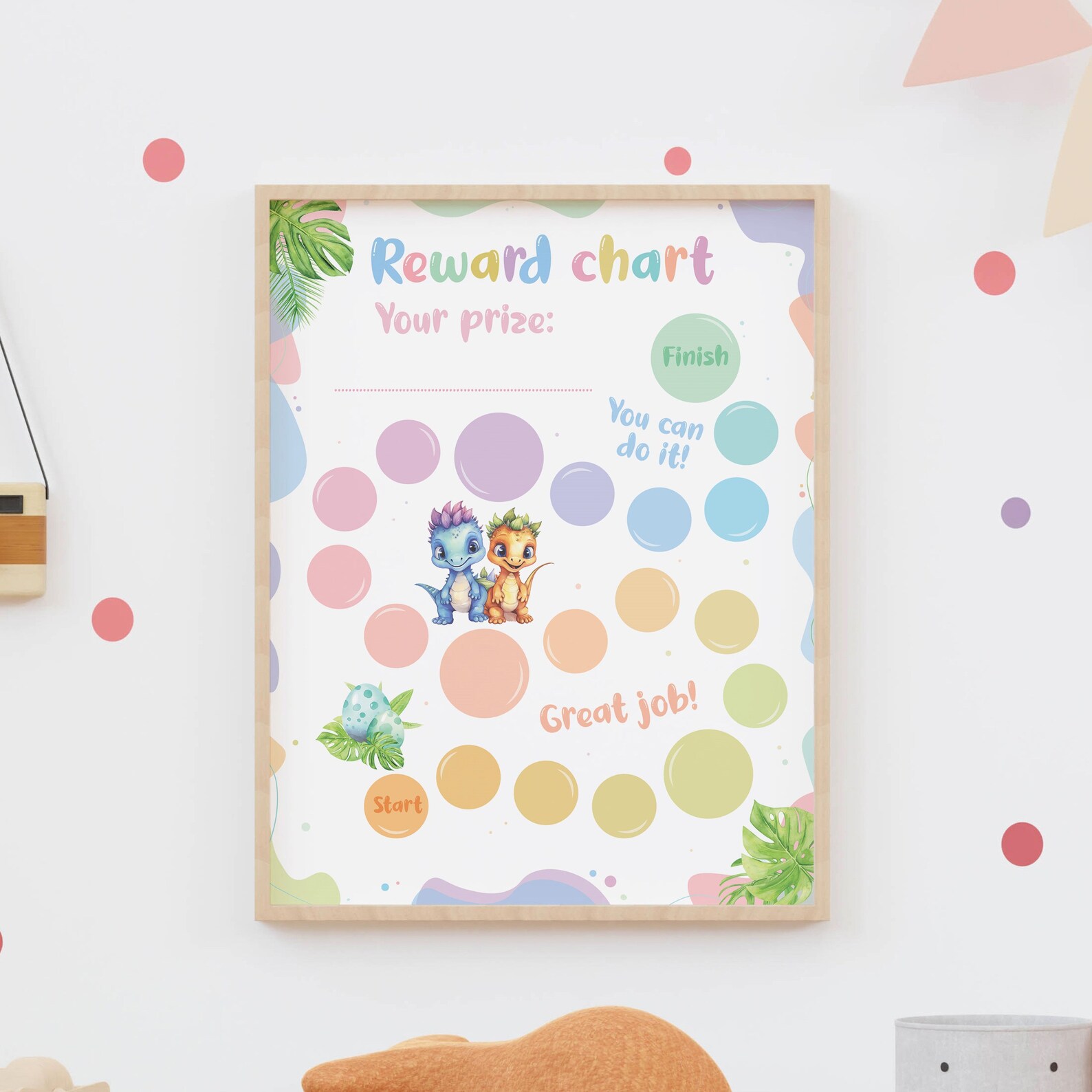 Printable Toddler Reward Chart, 20 Tasks, Good Behavior Poster for Kids ...