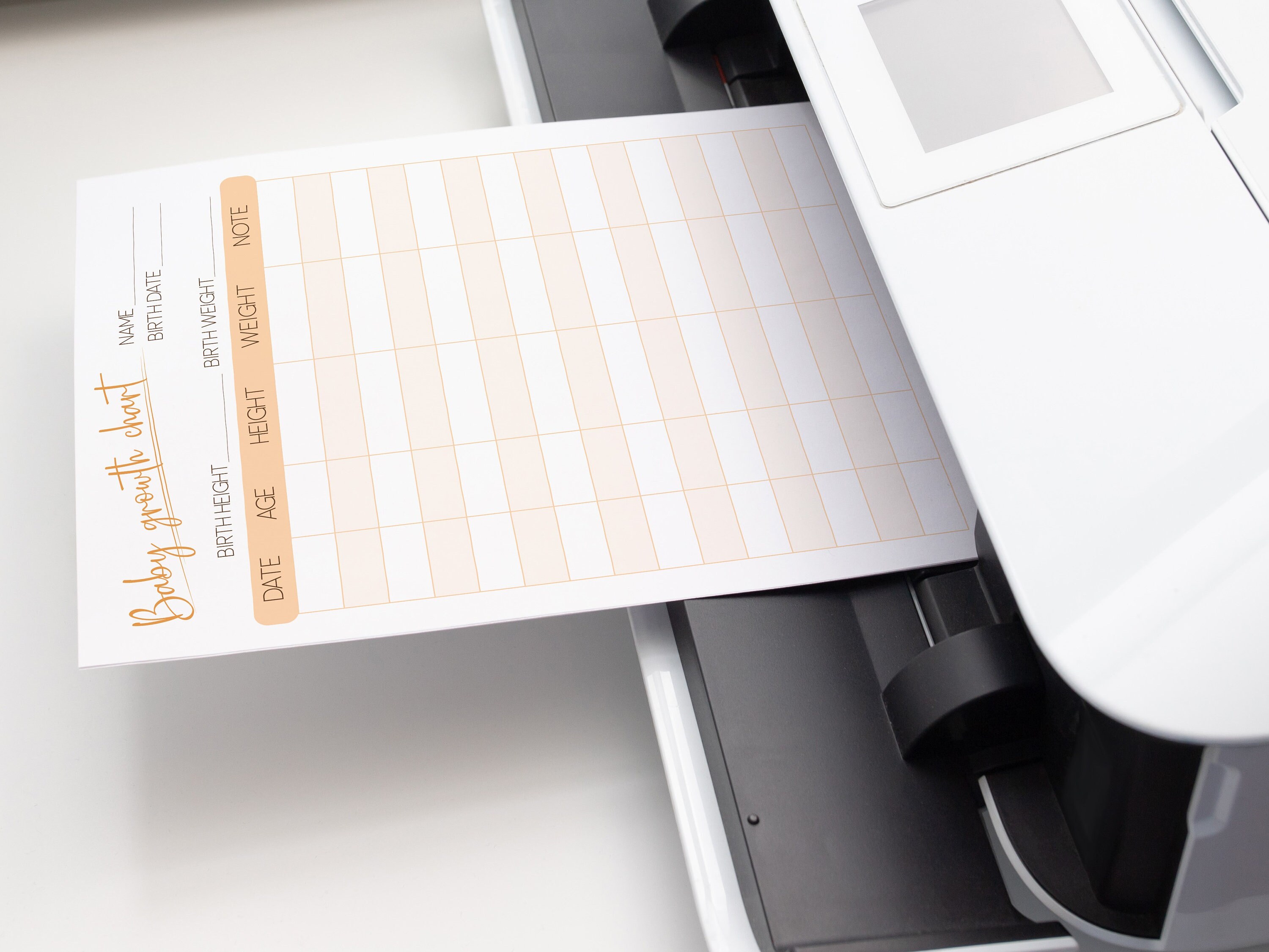 Baby Growth Chart, Printable Newborn Milestones Sheet, Infant Weight ...