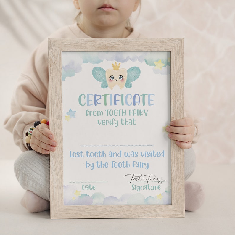 Tooth Fairy Certificate, My First Lost Tooth, Diploma Template for Kids ...