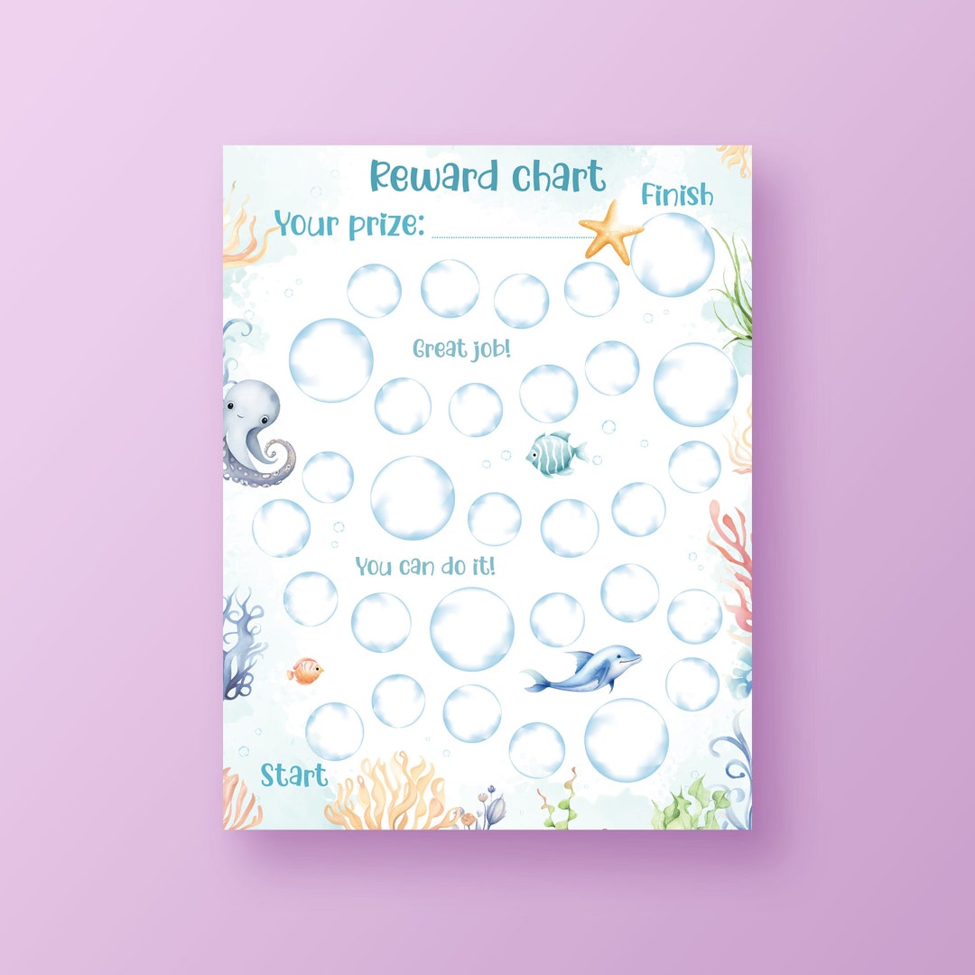 Printable Toddler Reward Chart, 30 Tasks, Digital Good Behavior Tracker ...