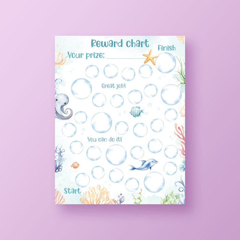 Printable Toddler Reward Chart, 30 Tasks, Digital Good Behavior Tracker ...