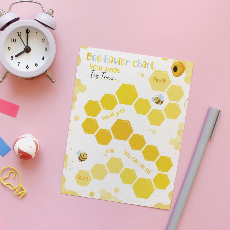 Good Behavior Chart Printable for Kids, Chore Chart, Bee-havior Chart ...