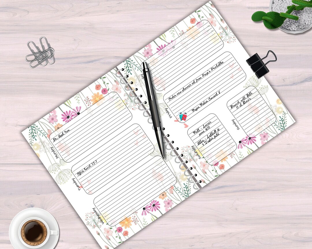 Wildflower Planner Set - Etsy