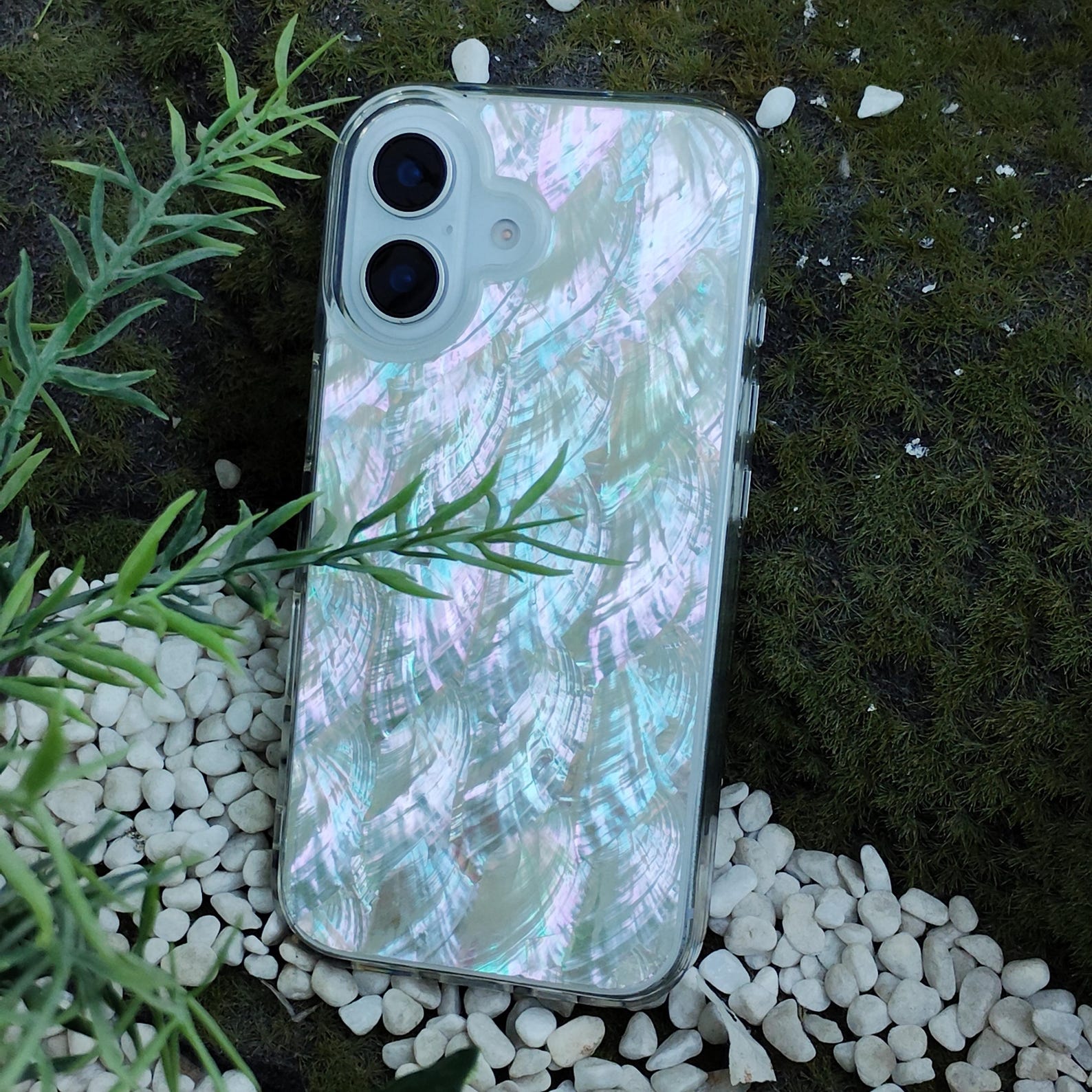 Glittery iPhone Case Made of Genuine Mother of Pearl, Shell Case for ...