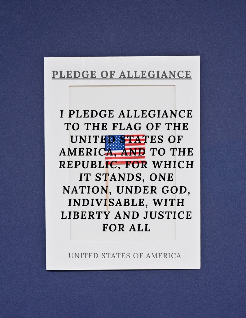 Pledge of Allegiance Printable - Etsy