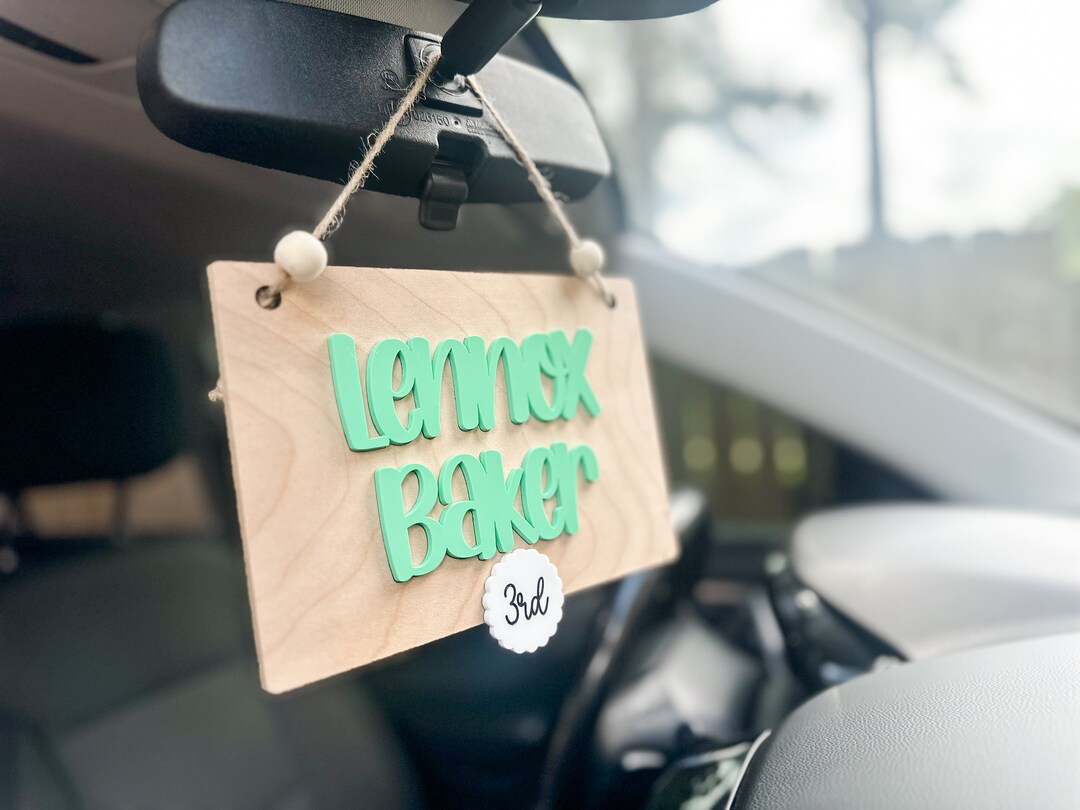 Car Line Rearview Mirror Sign Pickup Line Sign - Etsy